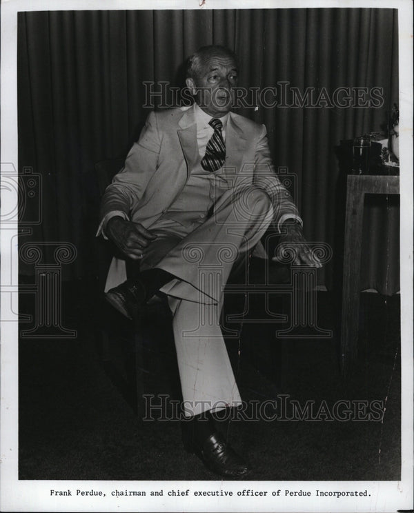 Frank Perdue Chairman & CEO of Perdue Inc. 1979 Vintage Press Photo ...
