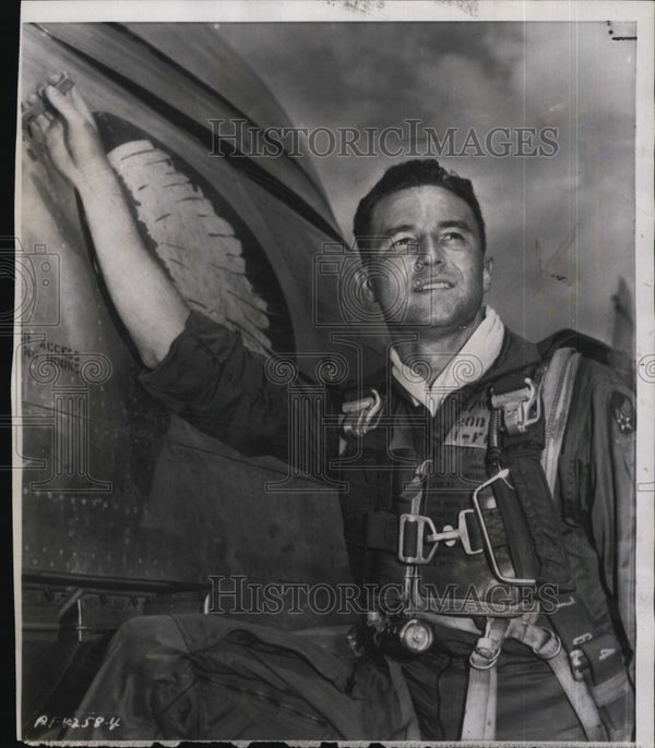 Capt Ralph Parr and his aircraft 1953 Vintage Press Photo Print ...