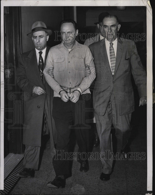 James Ignatius Faherty flanked by FBI Agents 1956 Vintage Press Photo ...