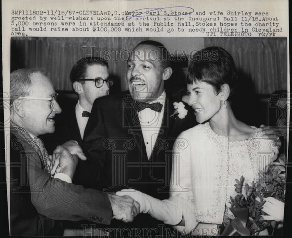 Cleveland Mayor Carl Stokes & wife Shirley 1967 Vintage Press Photo ...