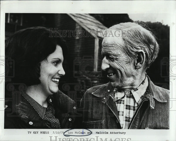 Actors Lee McCain & MAlcolm Atterbury in a film 1974 Vintage Press ...
