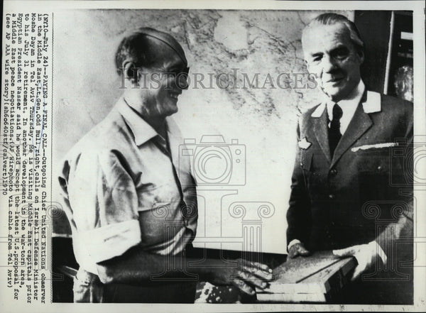 Outgoing U.N. Observer Middle East Odd Bull Israeli Defense 1970 ...
