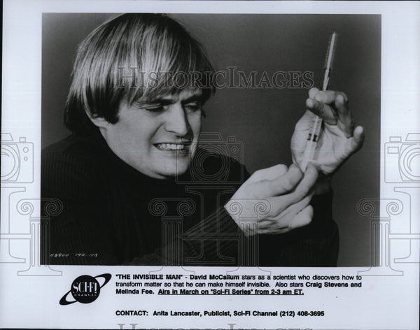 David McCallum British Actor Stars Invisible Man Sci-Fi Series Vintage ...