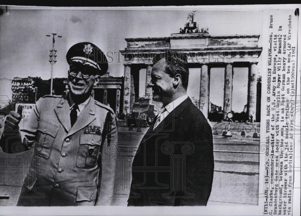 General Bruce Clarke West Berlin Mayor Willy Brandt Brandenburg 1961 ...