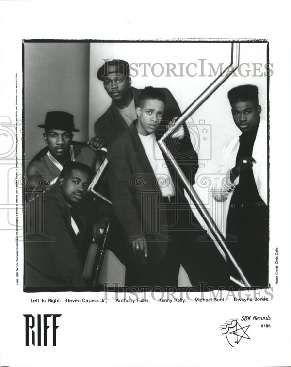 1991 Press Photo Riff Steven Capers Anthony Fuller Kenny Kelly Michael ...