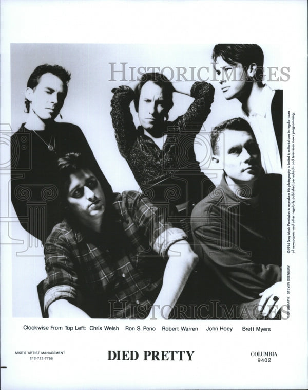 1994 Press Photo Died Pretty Chris Welsh Ron Peno Robert Warren John H ...