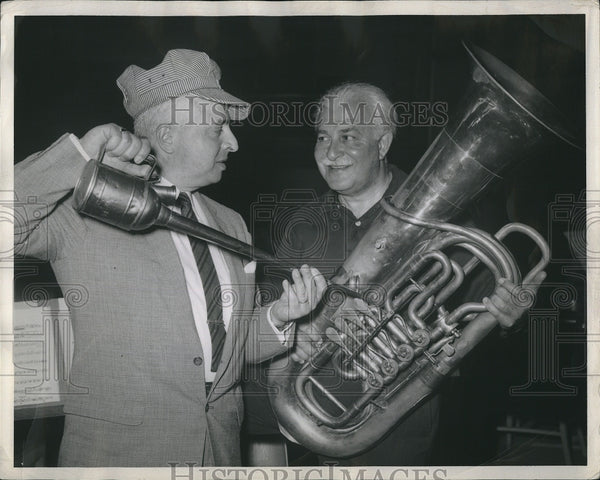 1957 Press Photo Conductor Arthur Fiedler, Joseph J. Trifero - Historic ...