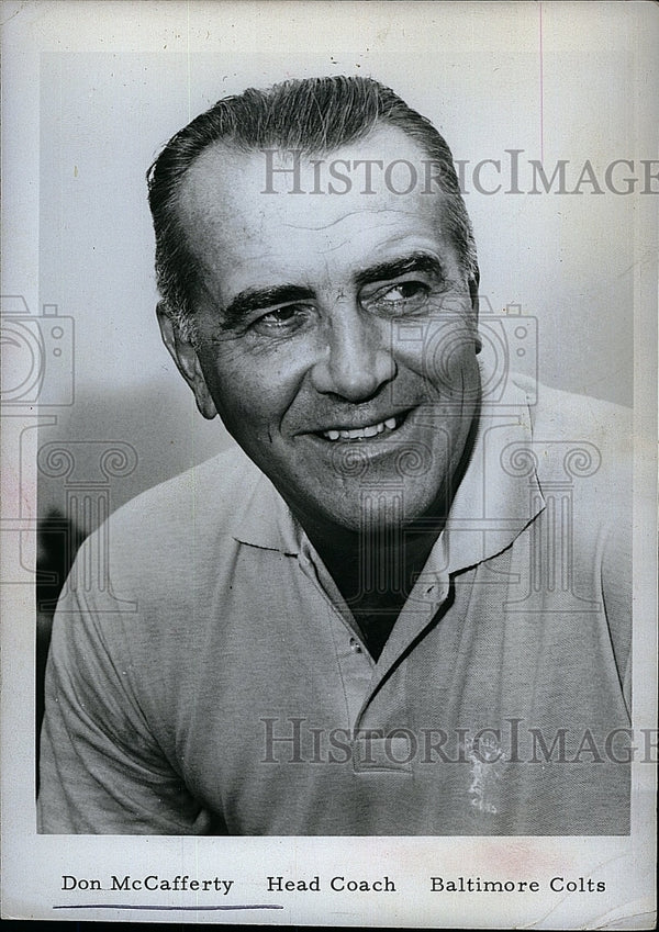 1972 Press Photo Don McCafferty, head coach of Baltimore Colts ...