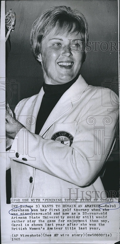 1965 Press Photo Carol Sorenson Women's Golfer - Historic Images