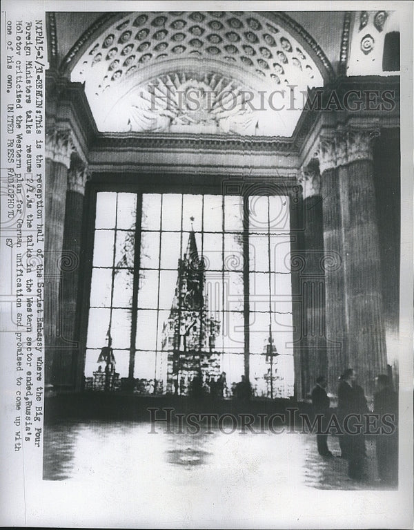 1931 Press Photo Reception hall of Soviet Embassy foreign Ministers Ta ...