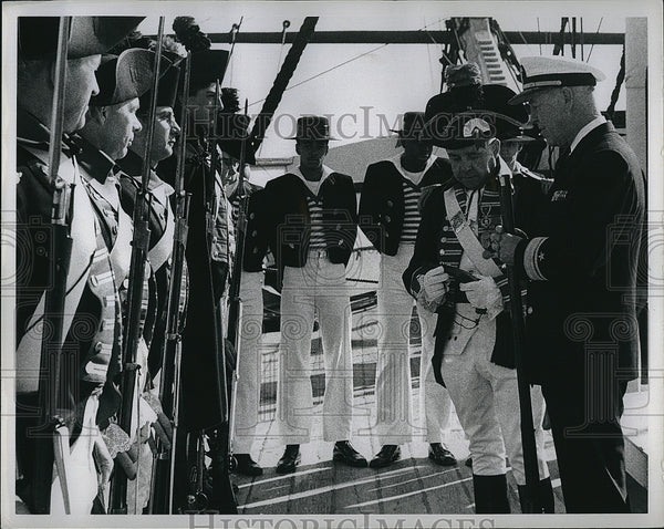 Press Photo Rear Admiral Joseph Wylie USN Commandant 1st Naval Distric ...