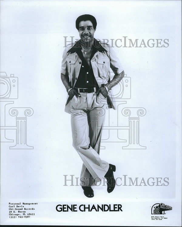 Press Photo Singer Performer Gene Chandler - Historic Images