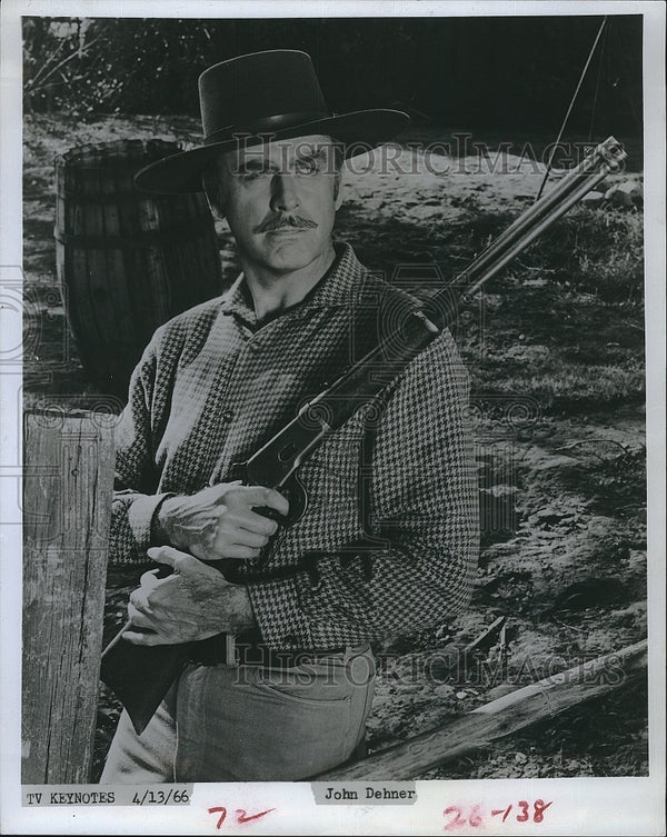 1966 Press Photo Actor John Dehner in a western movie scene - Historic ...