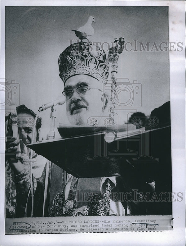 1974 Press Photo Archbishop Iakovos, Primate of Greek Orthodox Church ...