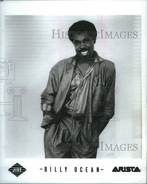 Press Photo Singer Billy Ocean - Historic Images
