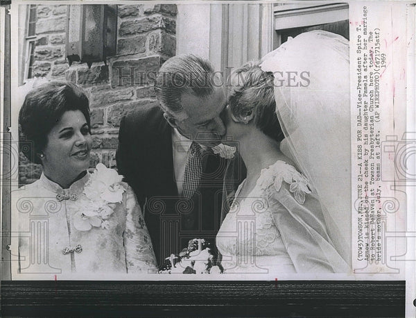 1969 Press Photo Vice President Spiro T. Agnew and Daughter Pamela ...