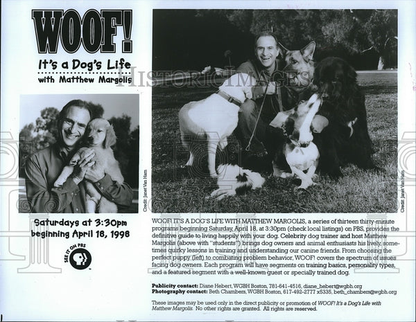 1998 Press Photo Matthew Margolis host of the TV series 'Woof It's a D ...