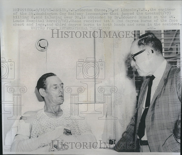 1967 Press Photo Gordon Chase Engineer of Train Jumped Tracks Killing ...