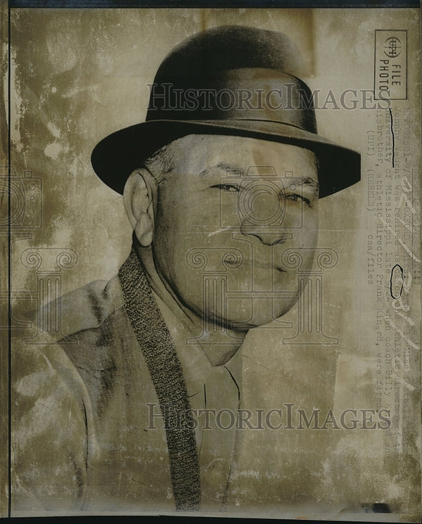 1973 Press Photo Johnny Vaught, University Of Mississippi Football Coa ...