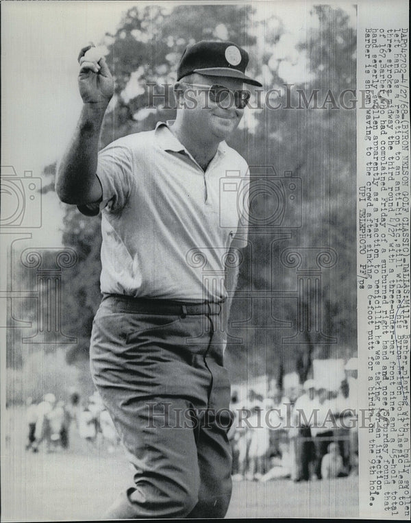 1968 Press Photo Golfer Miller Barber at Byron Nelson Classic ...
