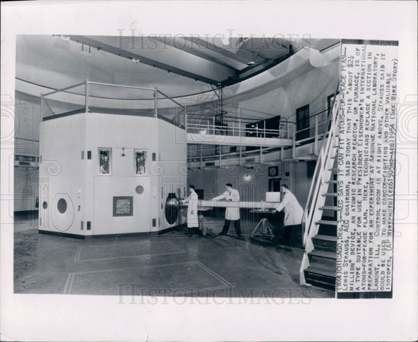 1954 Atomic Research Reactor Press Photo - Historic Images
