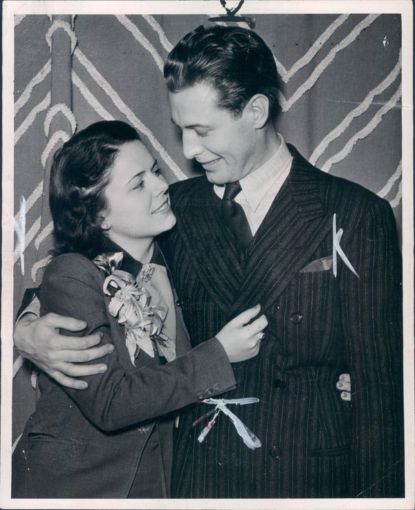 1937 Actor Bill Kennedy & June Saunders Press Photo - Historic Images