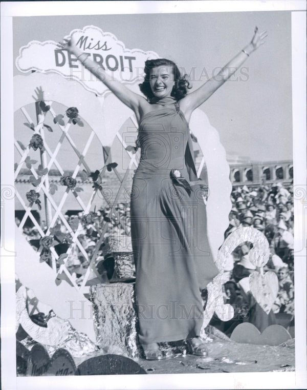 1948 Miss Detroit Evelyn Johnson Press Photo - Historic Images