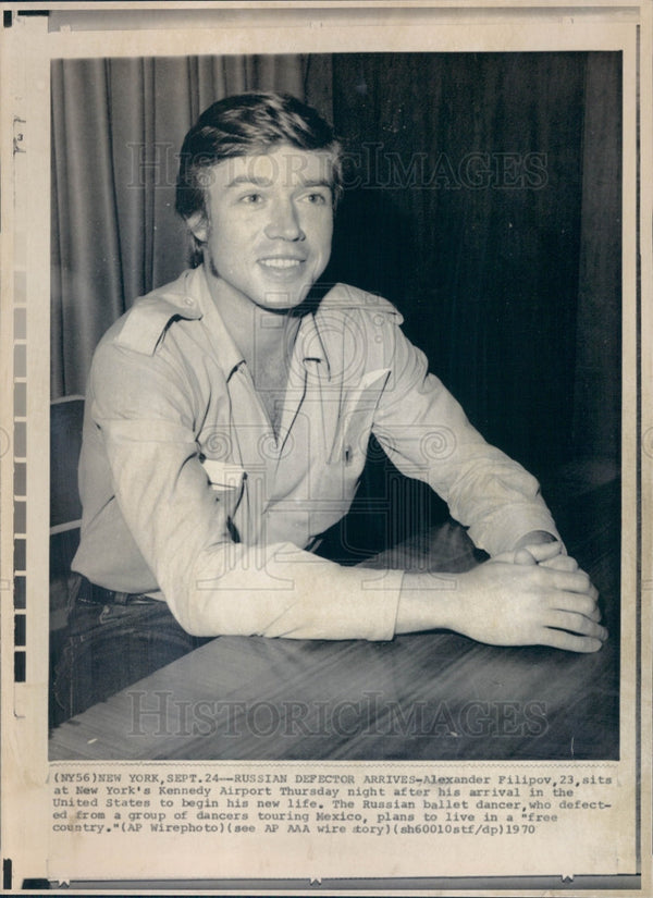 1970 Russia Ballet Dancer Alexander Filipov Press Photo - Historic Images