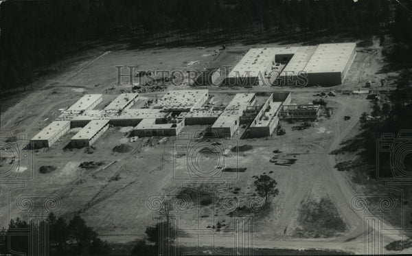1968, Aerial view of new maximum security prison near Atmore, Alabama ...