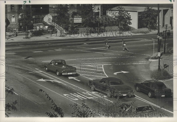 1986 Press Photo Alabama-Birmingham intersection of Highland Avenue an ...