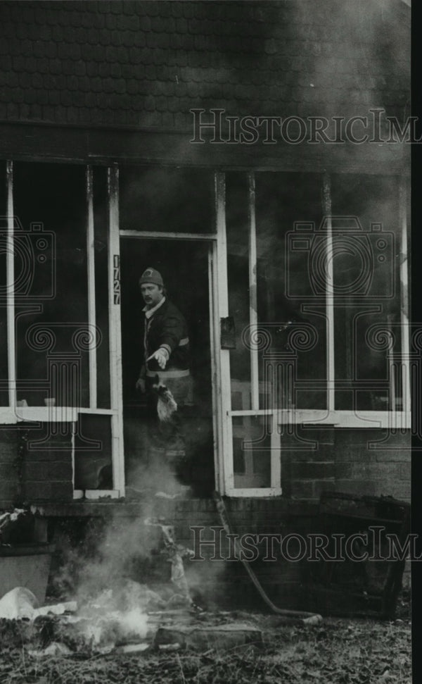 1981 Fireman Cleans Out Debris From Burnt Building, Tarrant, Alabama ...