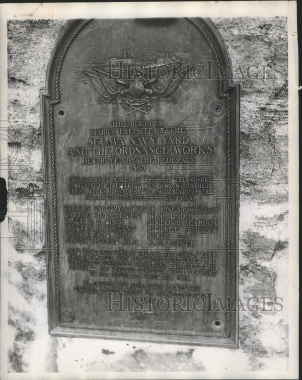 1960, Selma, Alabama Navy Yard and Ordnance Works Historical Marker ...