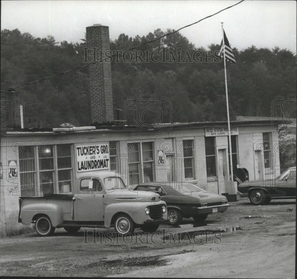 1972 Center of business in Sayre, Alabama - Historic Images