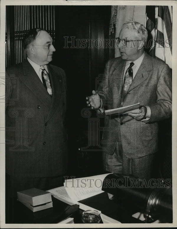 1951, Gov. Gordon Persons Speaks to Acting Police Chief S. H. Brown ...