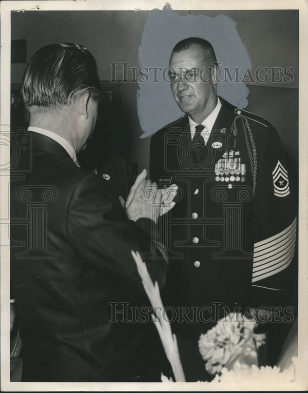 1965 Press Photo Sergeant Major William Wooldridge, First Infantry Div ...