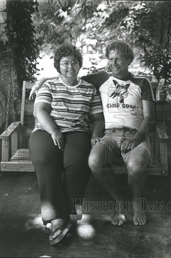 1979, John and Martha Busby on Porch Swing, Blount County - abna21855 ...