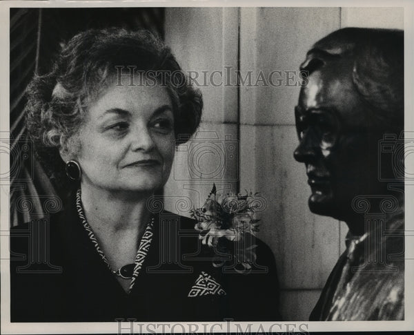 1990, Widow of Judge Robert Vance, Helen Vance with Bust of Husband ...