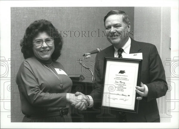1989, June Murray Receives Alabama Kidney Foundation Recognition ...