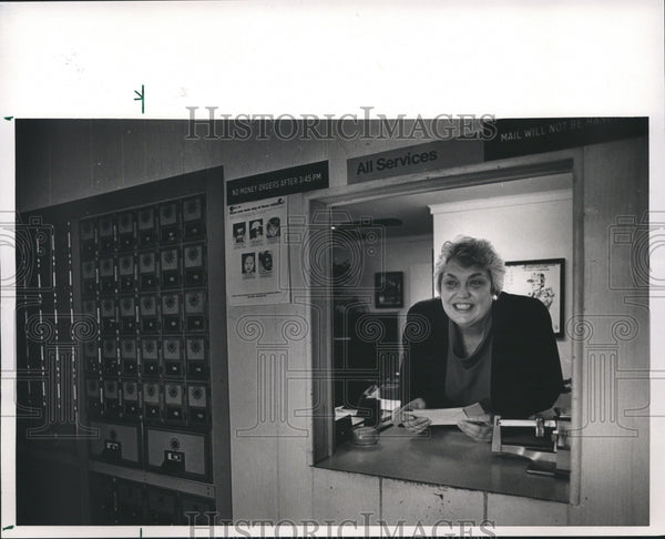 1986, Nan Freeman at the Clay County Post Office - abna29684 - Historic ...