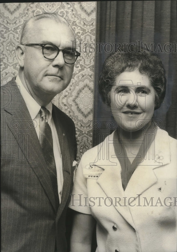 1969, William T. Johnson with Mrs. Frances Elliott at Guest House ...