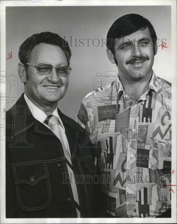 1976, Educator Chester C. Cowan Junior with L. D. Weems - abna33830 ...