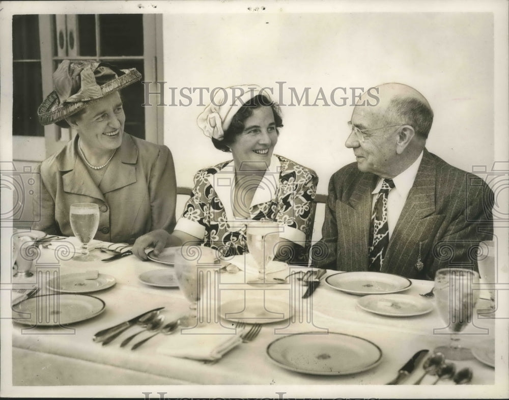 1950, Dr. Ruth Allcroft dines with Dr. Neige Todhunter and Dr. Harris ...