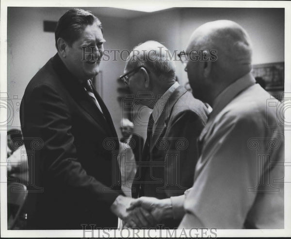 1981, Senator Howell Heflin meeting with Irondale residents, Alabama ...