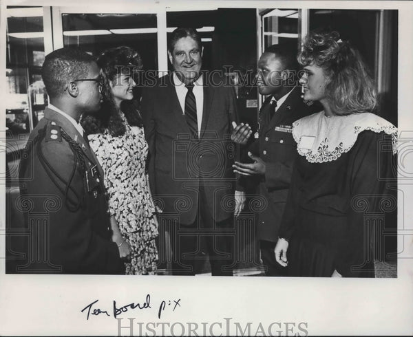 1988 Senator Howell Heflin at Huffman High School with Students ...