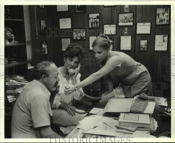 1981 Clanton, AL mayor Basil Clark at desk with assistants - Historic ...