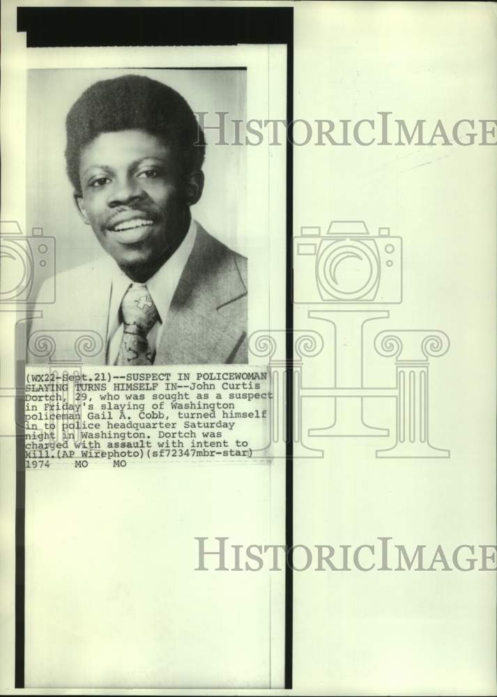 1974, John Curtis Dortch, suspect in Washington murder - abna43994 ...