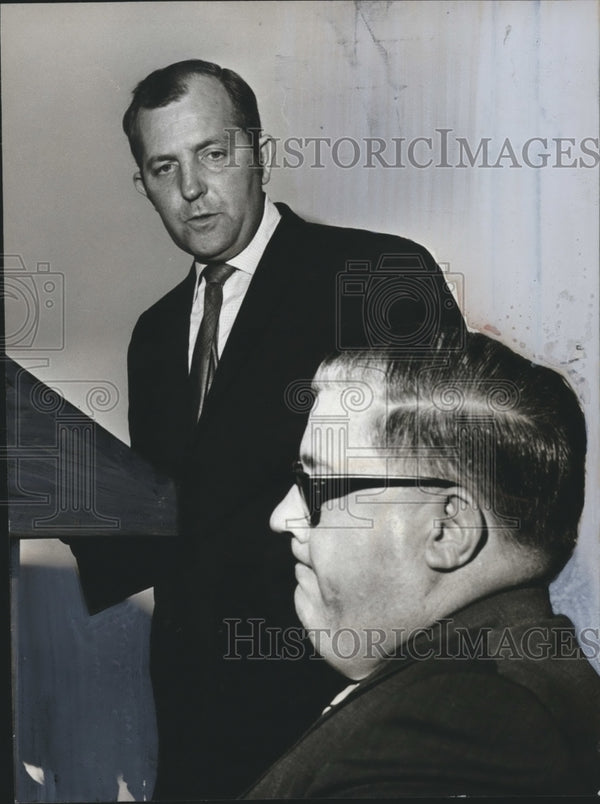 1969 Press Photo Louis Odom and Senator Jimmy Clark of Barbour at Meet ...