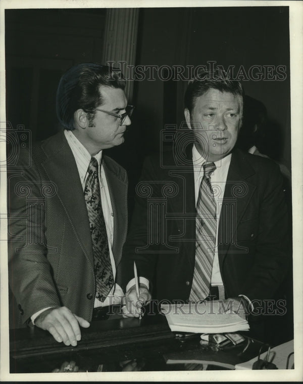 1973, Senator Don Horne of Lanett and another man at meeting - Historic ...