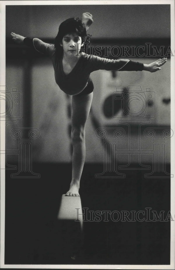 1988 Birmingham Wings Gymnastic Team Member Mandy Bouchet On Beam ...