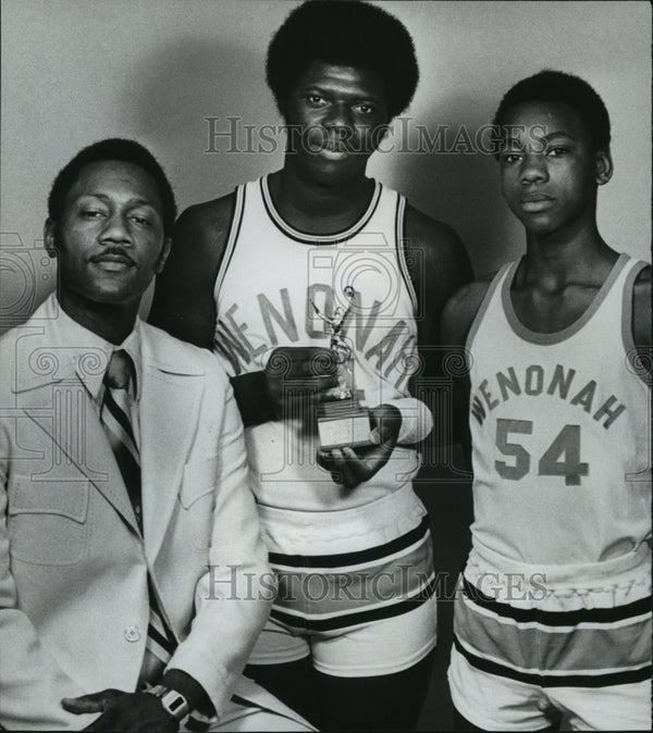 1977 Coach James Holifield, with co-captains of Wenonah Basketball ...
